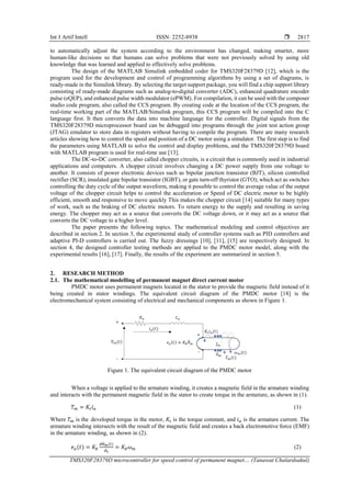 TMS320F28379D microcontroller for speed control of permanent magnet direct current motor | PDF
