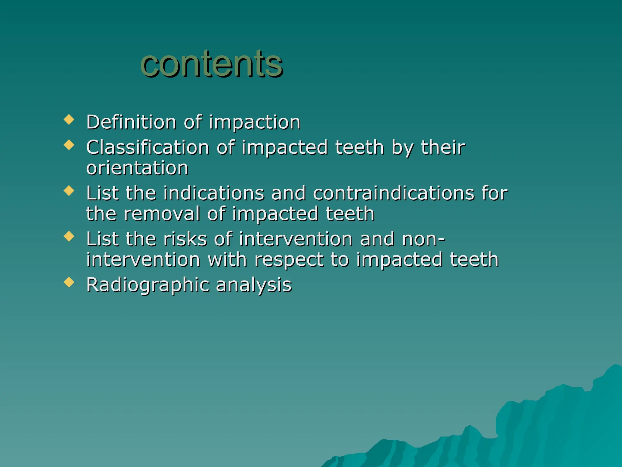 mandibular impacted teeth in maxillofacial surgery | PPT