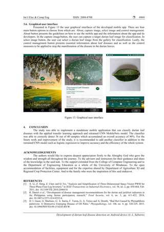 Development of durian leaf disease detection on Android device | PDF