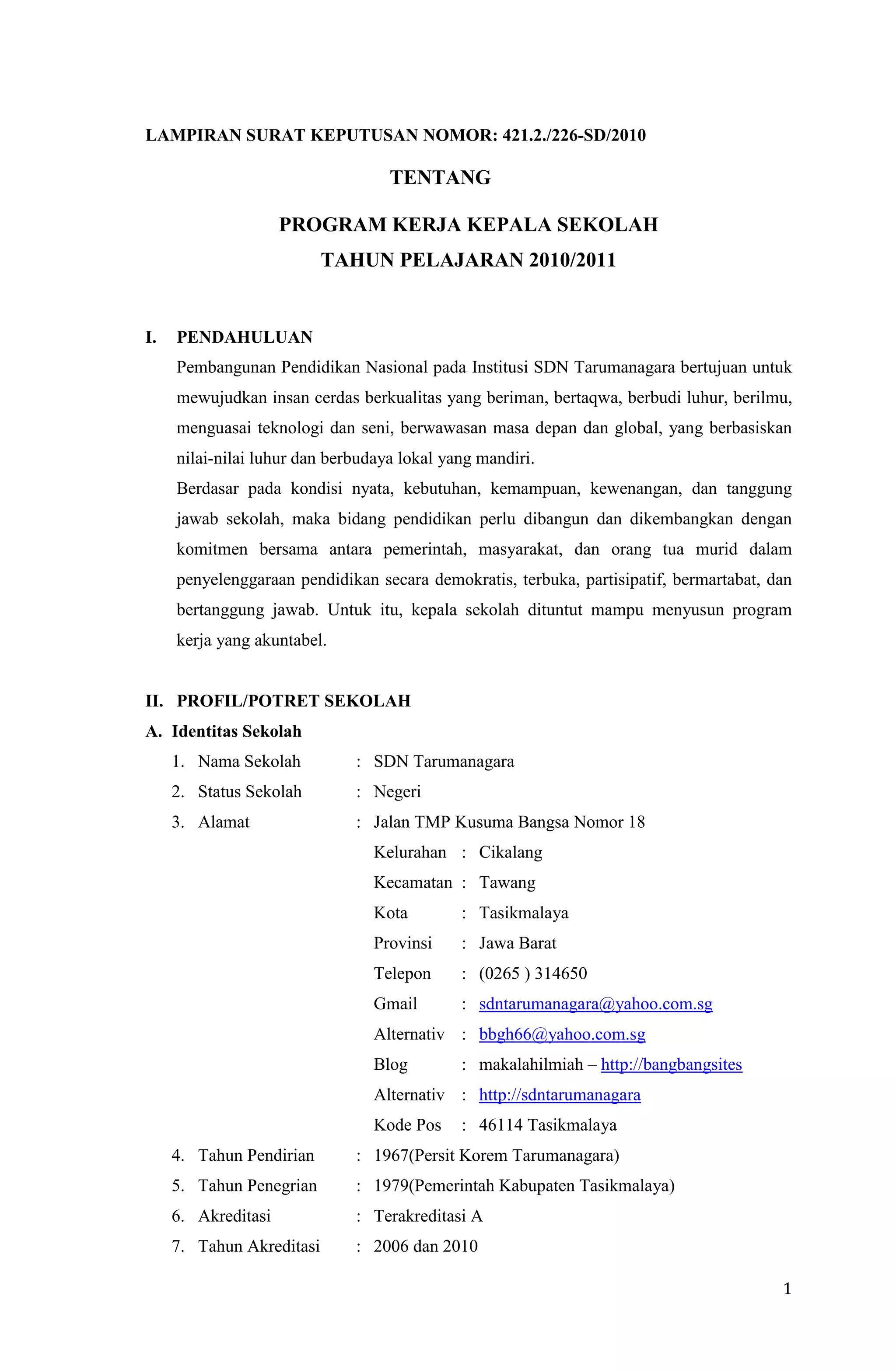 36261107 program-kerja-kepala-sekolah-2010-2011 | DOCX