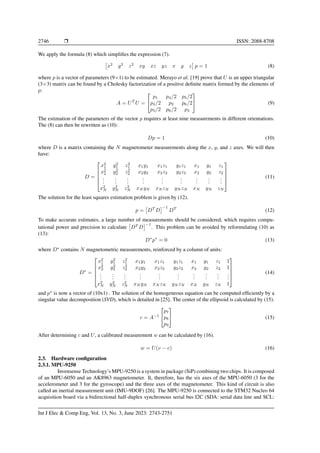 Software calibration for AK8963 magnetometer based on optimal ...