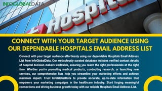 Who Can Benefit from InfoGlobalData Hospital Email Lists? | PPT