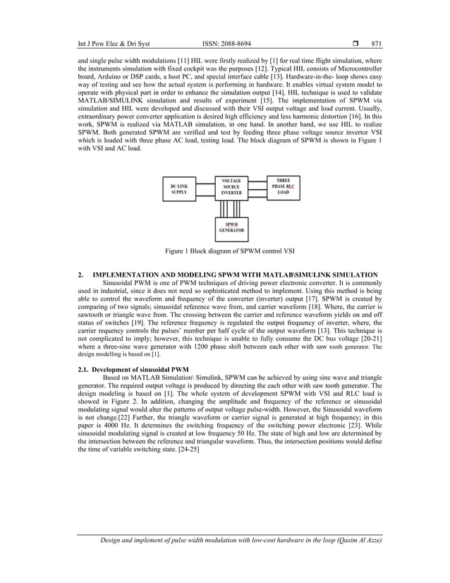 Design and implement of pulse width modulation with low-cost hardware in the loop | PDF