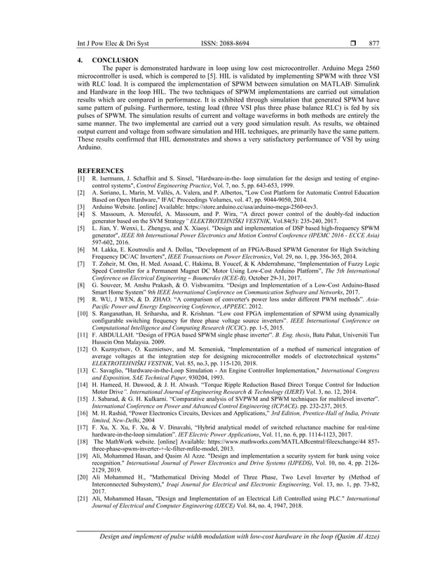 Design and implement of pulse width modulation with low-cost hardware in the loop | PDF
