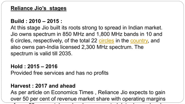 PPT on Reliance-jio | PPT
