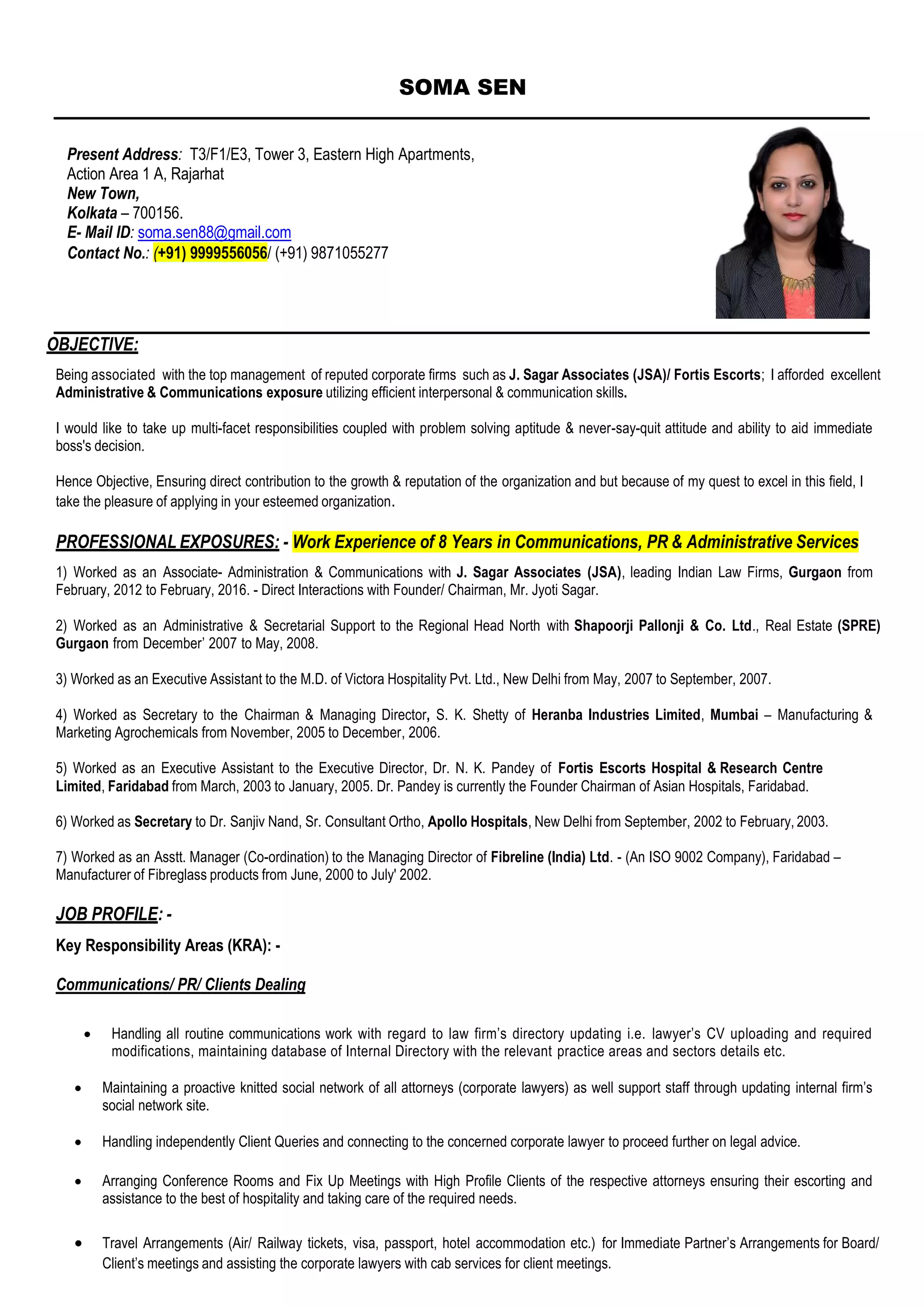 SOMA SEN Resume | PDF