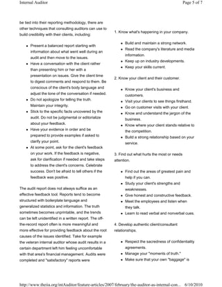 Internal Auditor as Consultant | PDF