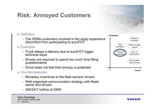 Karsten Heinig, Volvo Technology, a risks analysis | PPT