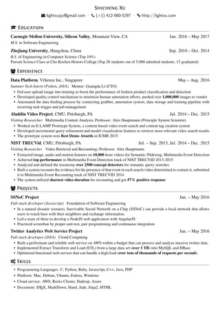 resume-shicheng | PDF | Cloud Computing | Internet