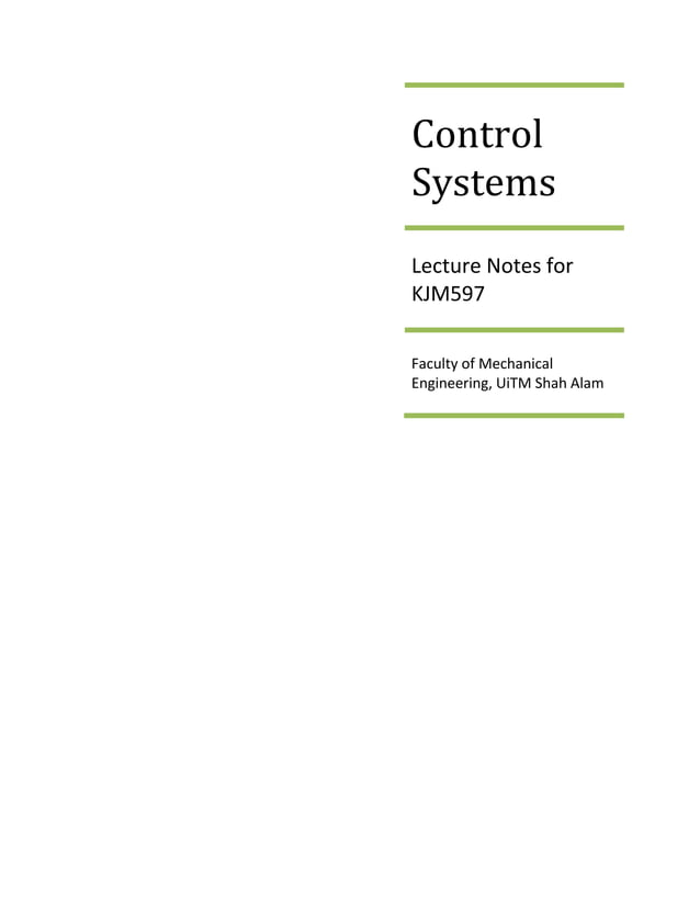 36336583 control-systems-lecture-notes | PDF