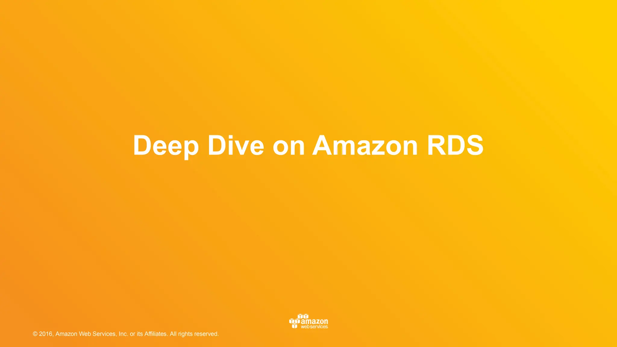 Presentation on AWS Cloud RDS Deep dive | PPTX