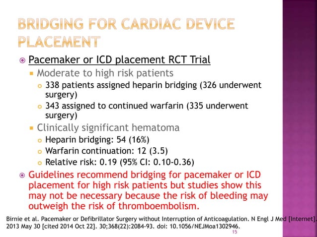 Warfarin Bridging | PPTX