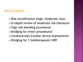 Warfarin Bridging | PPTX