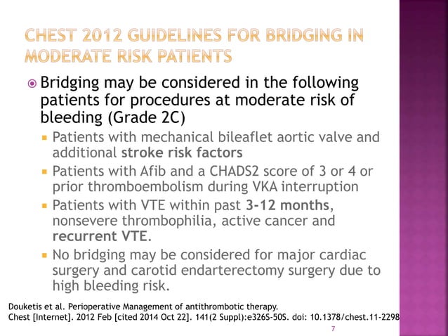 Warfarin Bridging | PPTX