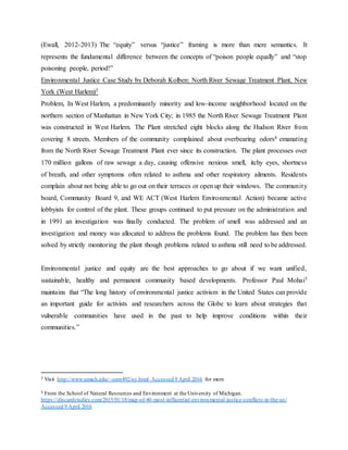 ENVIRONMENTAL JUSTICE, EQUITY & RACISM | PDF
