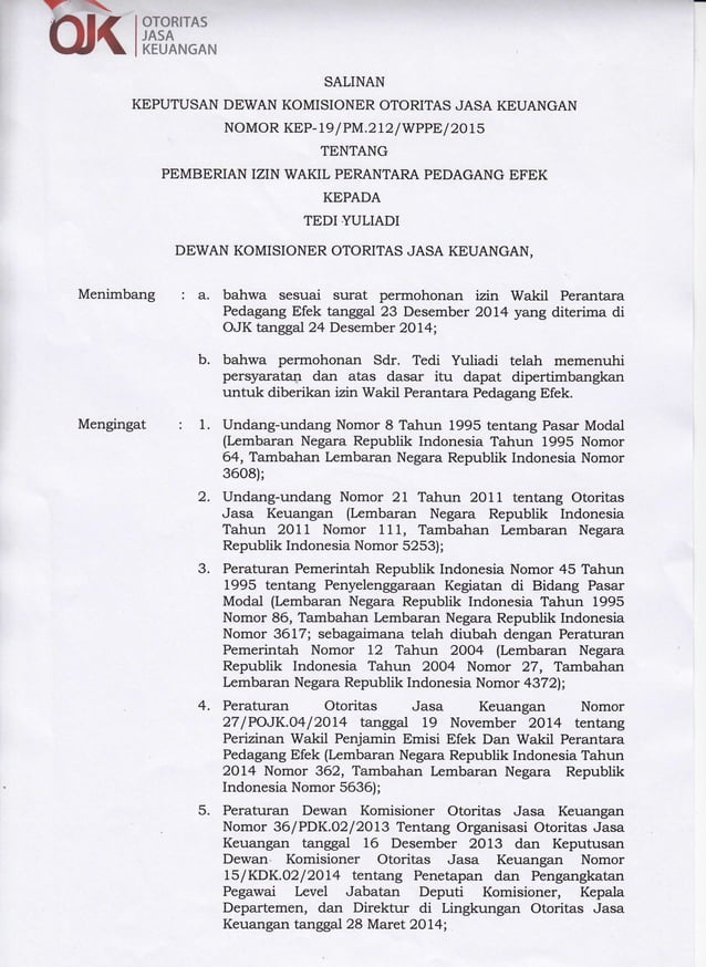 Izin WPPE Tedi | PDF