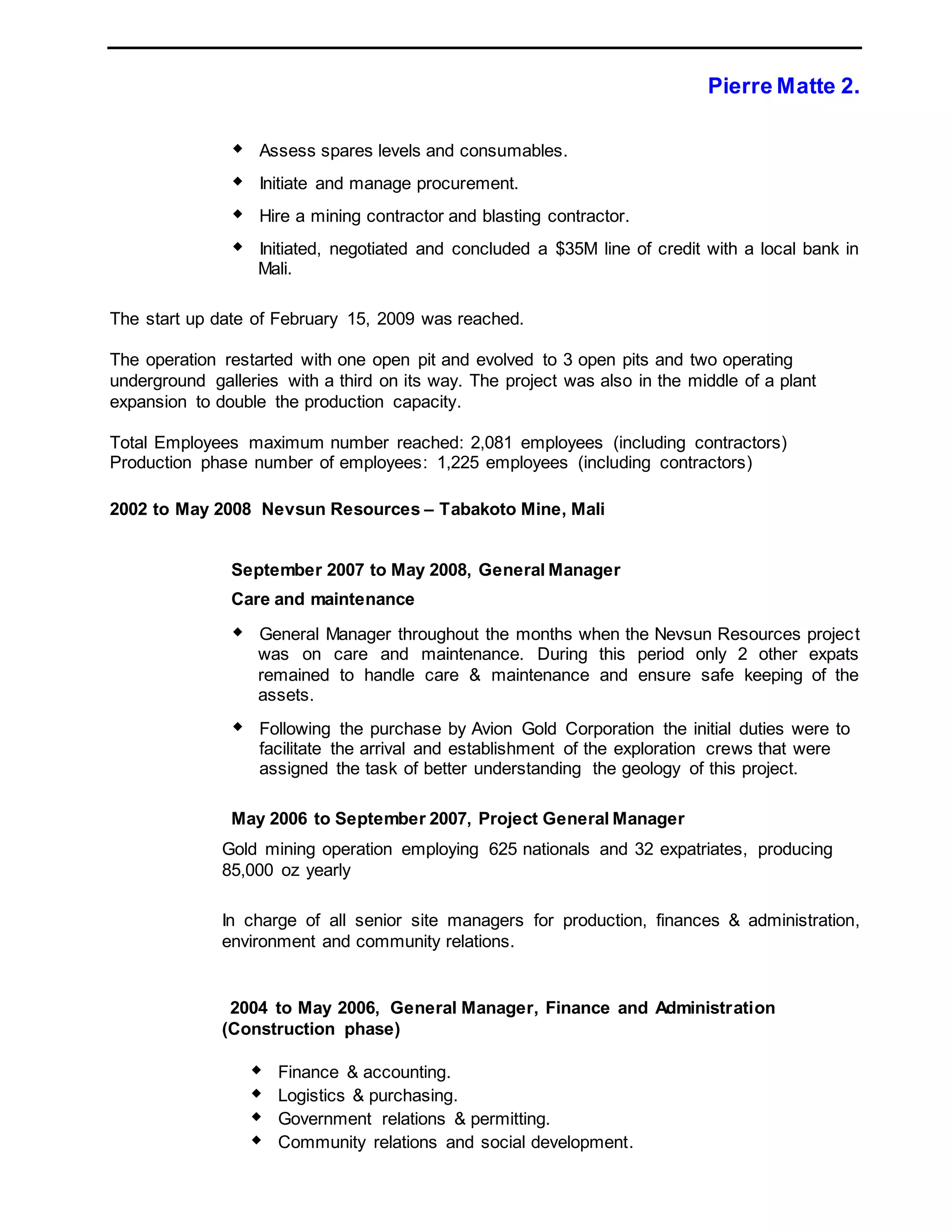 P Matte CV 2015 | PDF