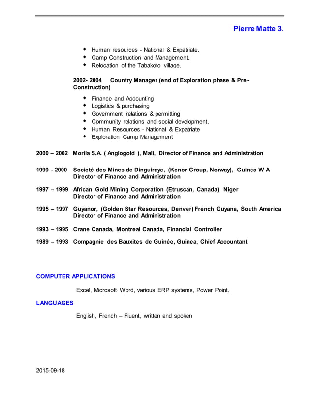 P Matte CV 2015 | PDF