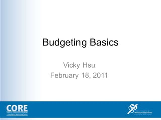 CORE budgeting Basics PPT | PPT