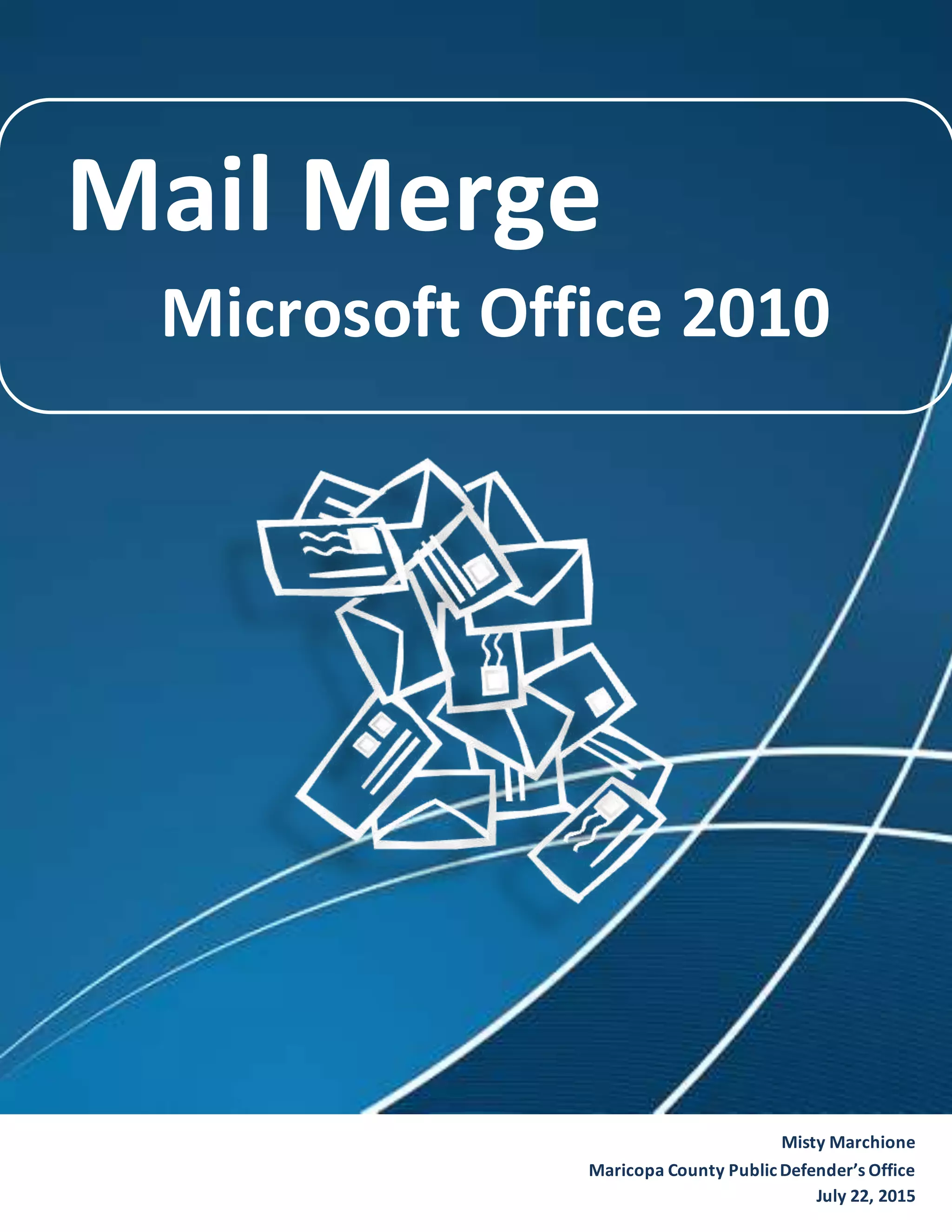 Mail Merge - Microsoft Office 2010 | DOCX