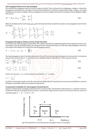 Study on Transmission Probabilities for Some Rectangular Potential ...