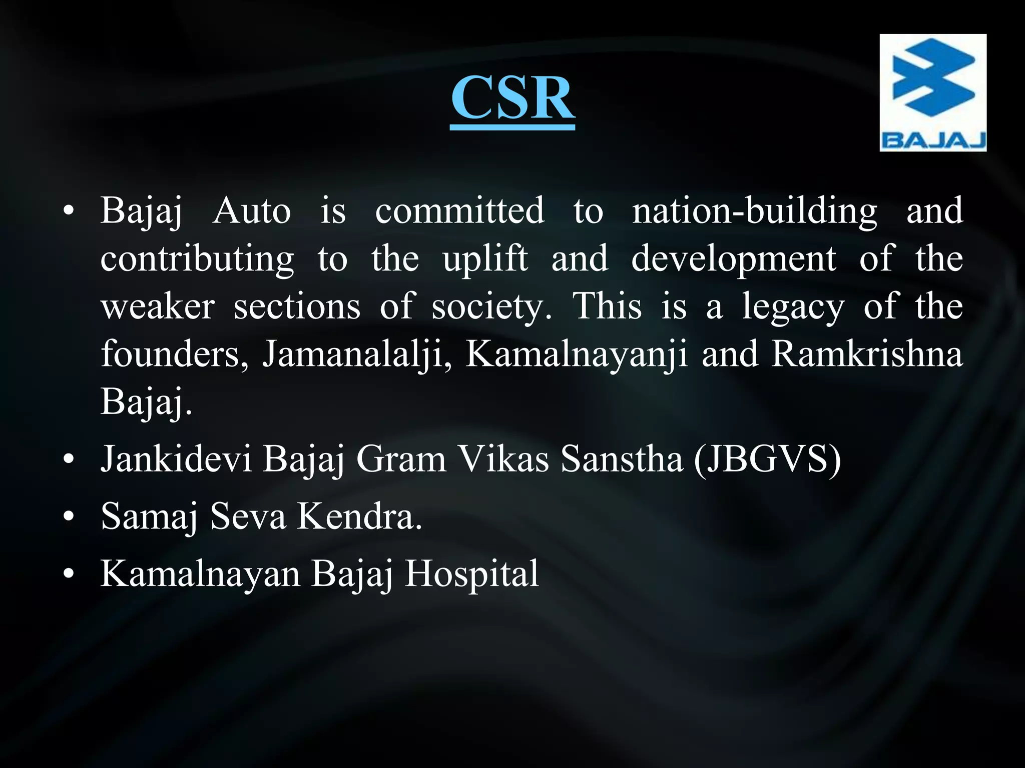 36421489 bajaj-auto-ltd-business-strategy-case-study-ppt | PPTX
