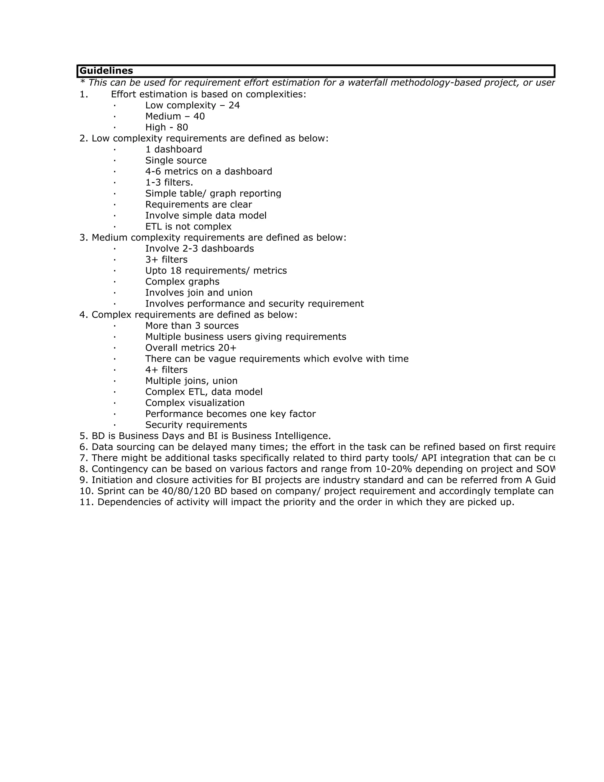 WBS for Agile Business Intelligence Projects | PDF