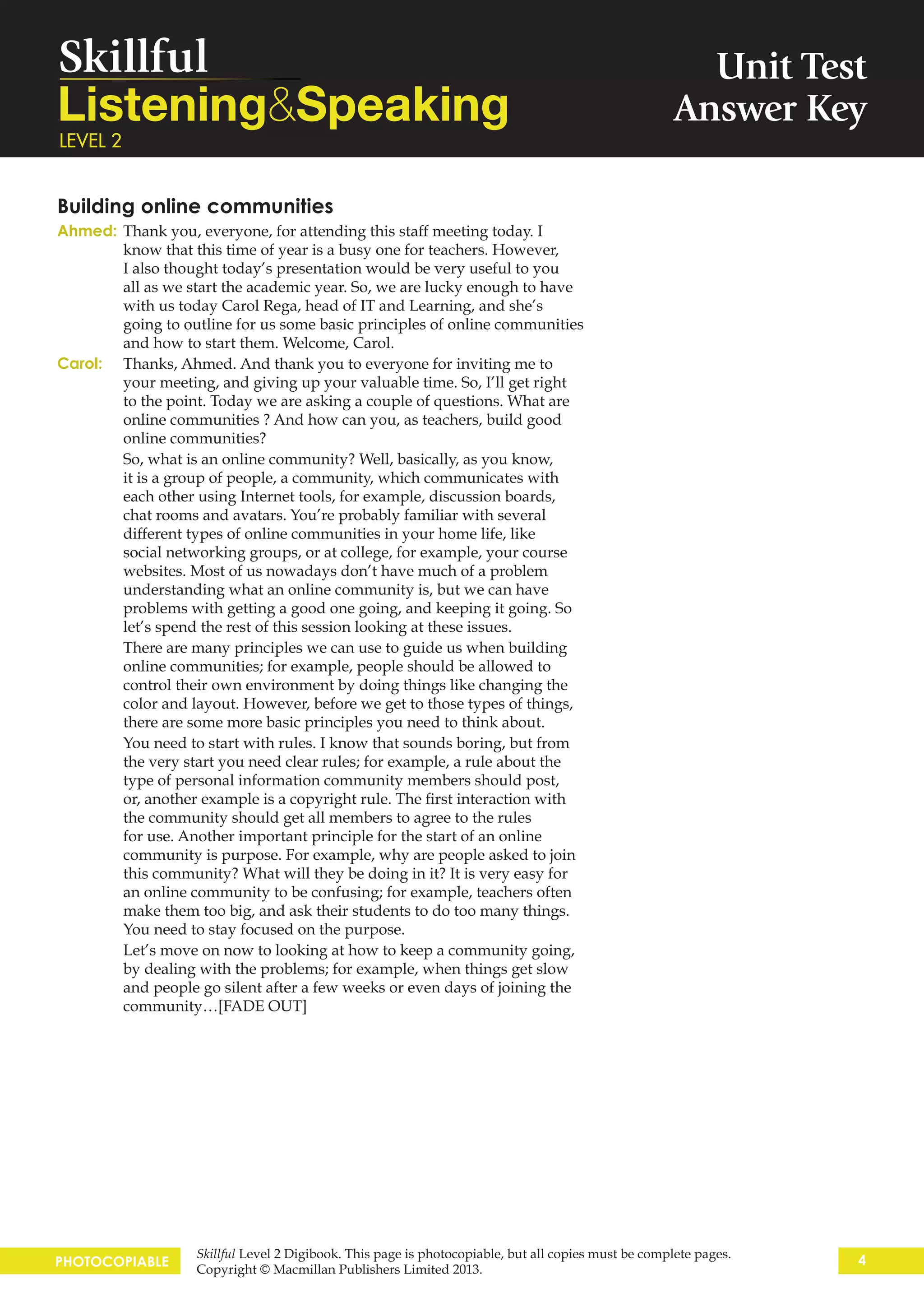 Skillful Level 2 LS answer-key | PDF