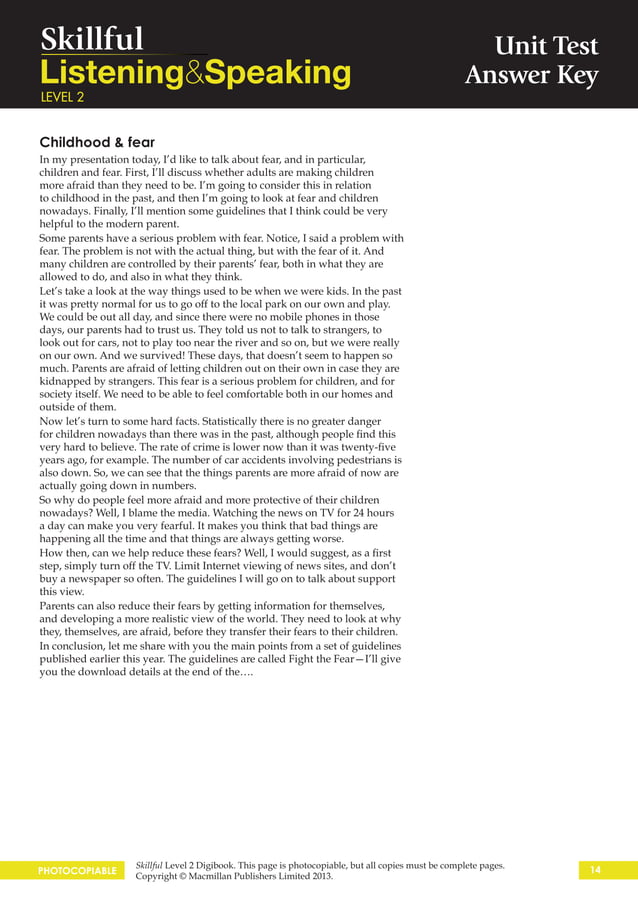 Skillful Level 2 LS answer-key | PDF | Internet for Beginners | Internet