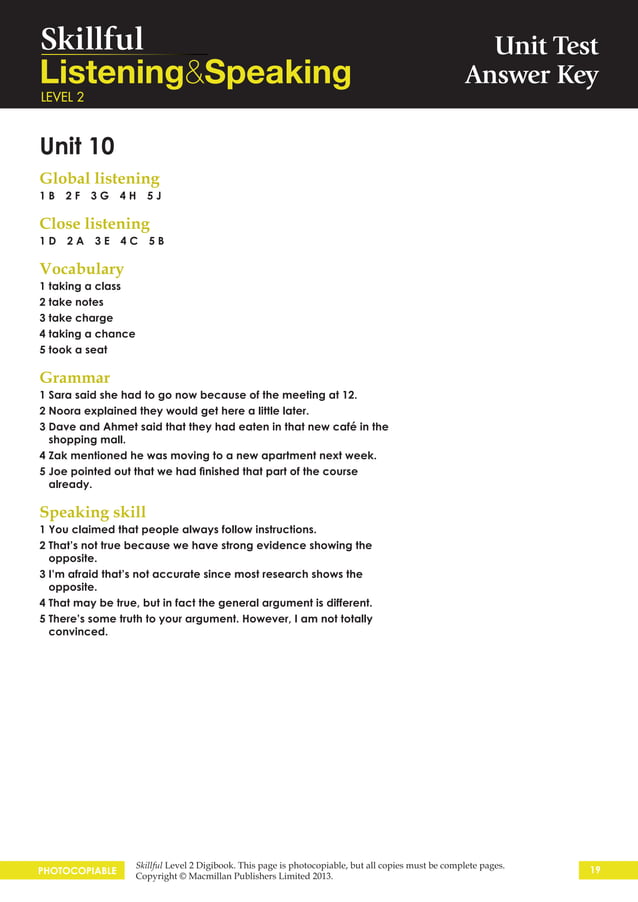 Skillful Level 2 LS answer-key | PDF | Internet for Beginners | Internet