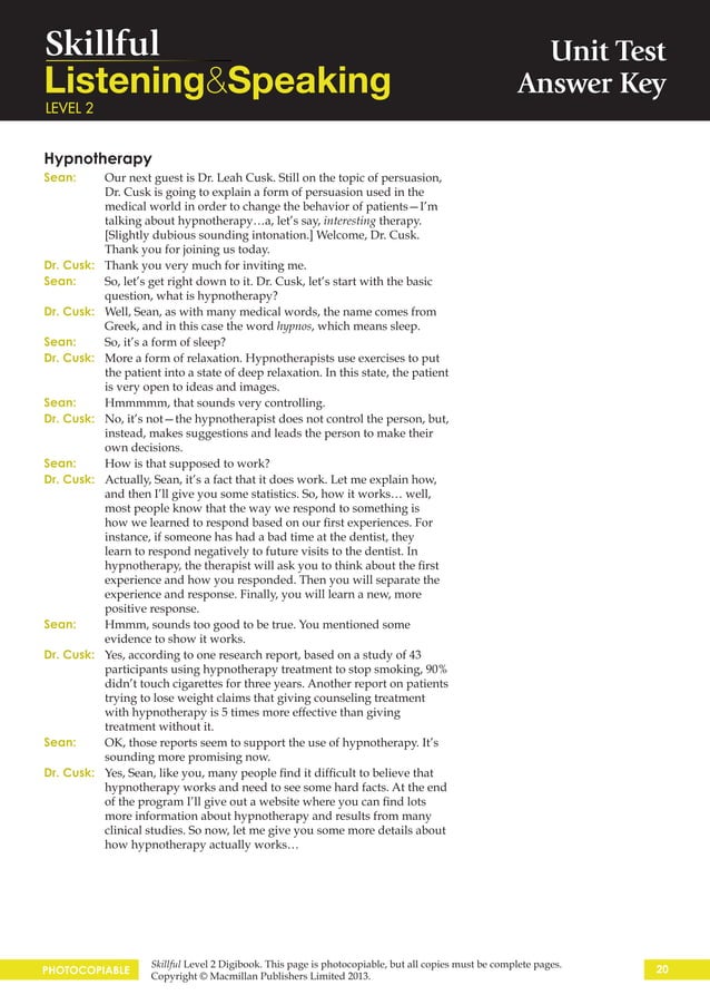 Skillful Level 2 LS answer-key | PDF | Internet for Beginners | Internet