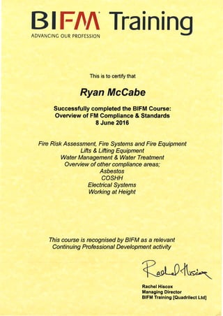BIFM Training | PDF