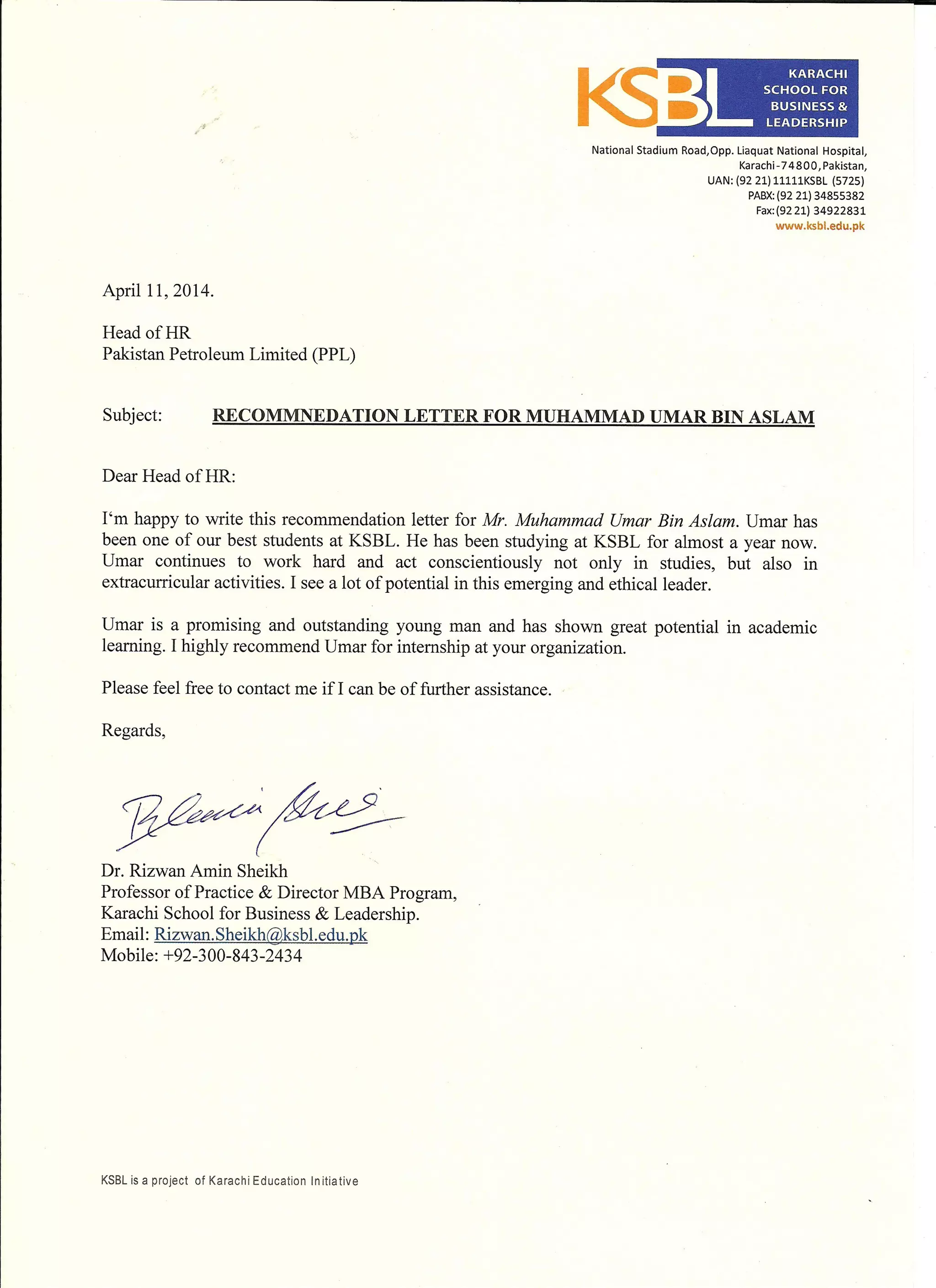 Recommendation Letter | PDF