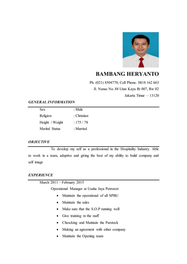 CV Bambang | DOCX