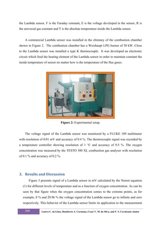 Oxygen Excess Control of Industrial Combustion Through The Use of ...