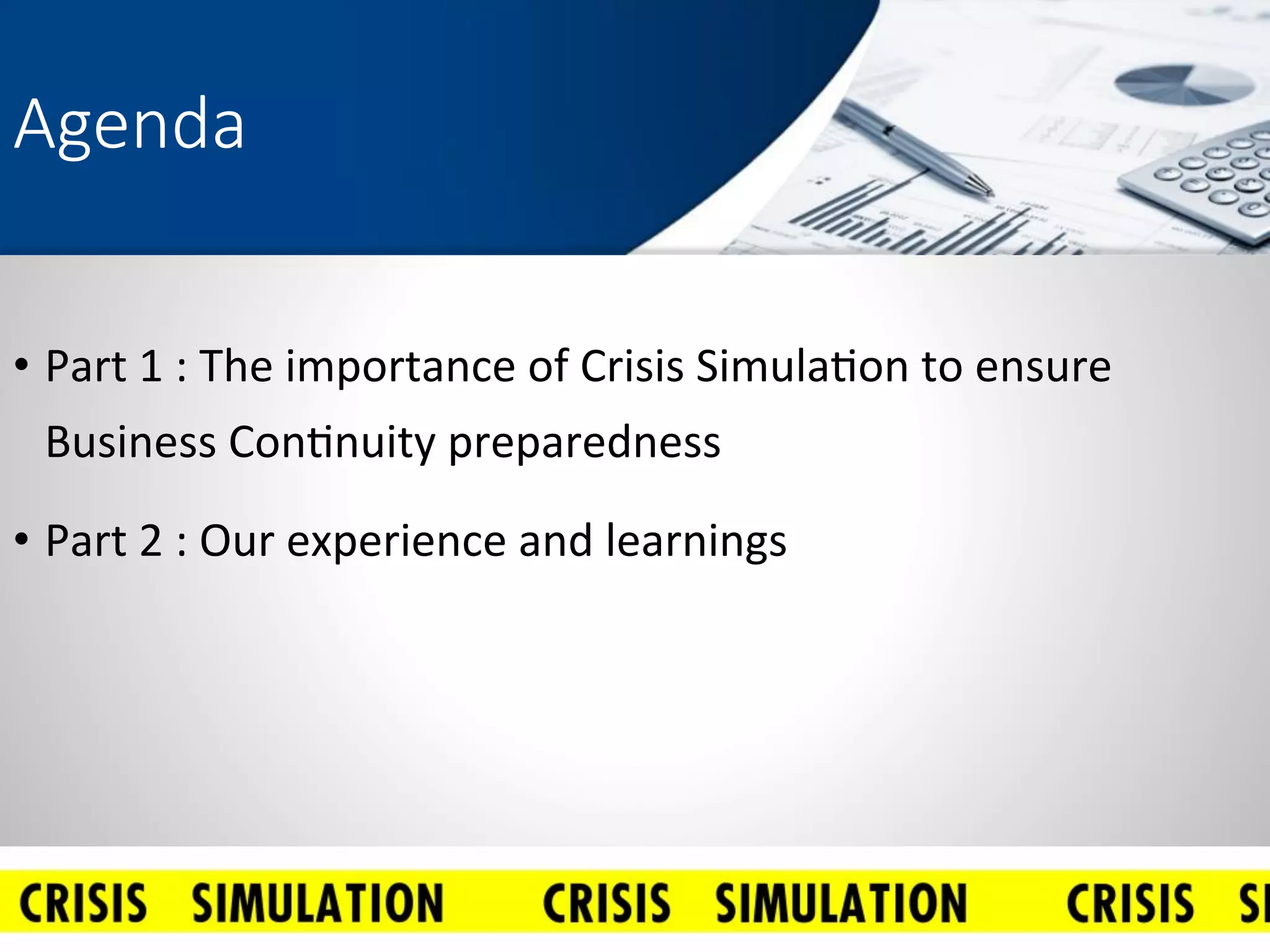 Crisis Simulation and BCM Preparedness | PDF