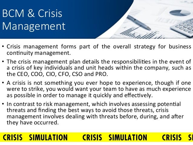 Crisis Simulation and BCM Preparedness