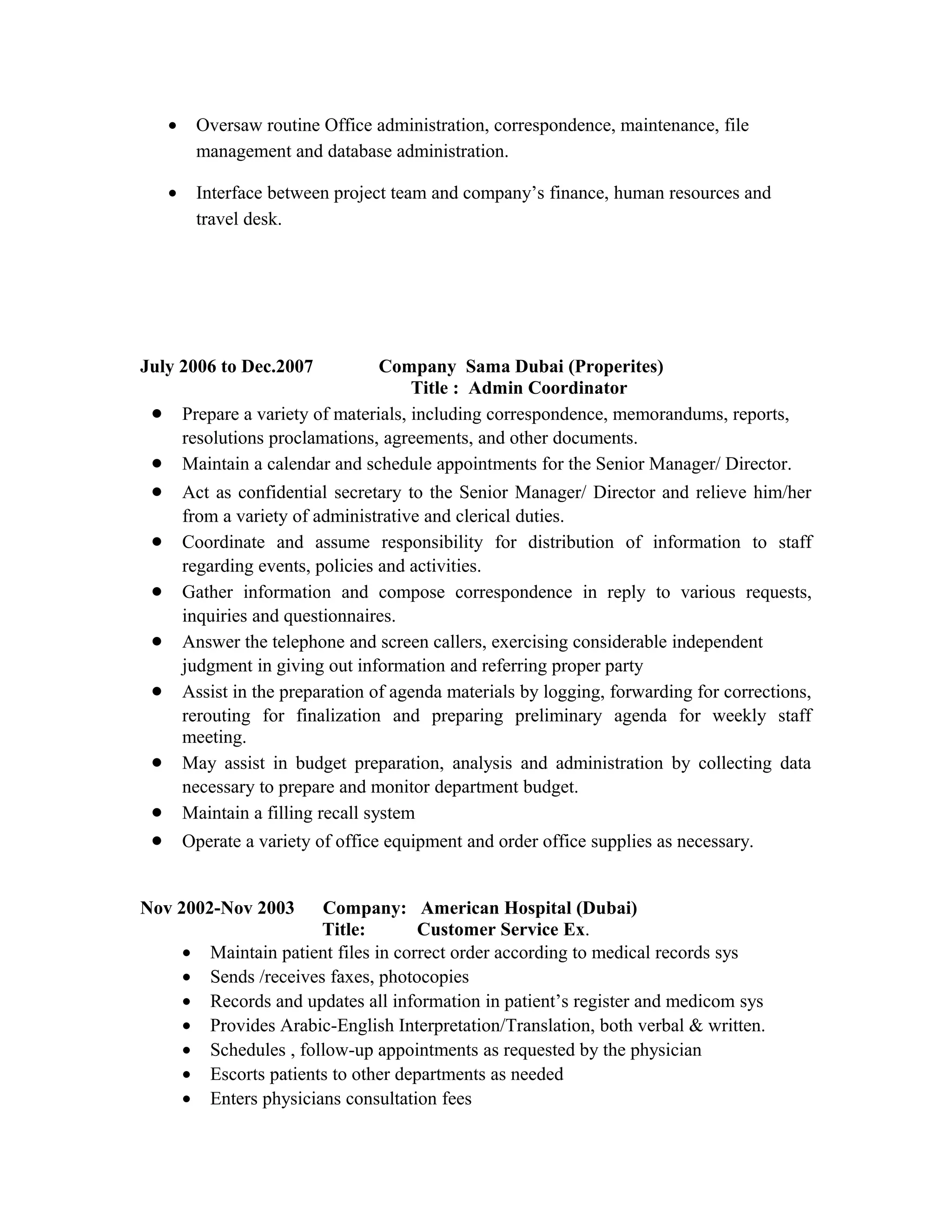 noha CV | DOC | Business Travel | Travel Type