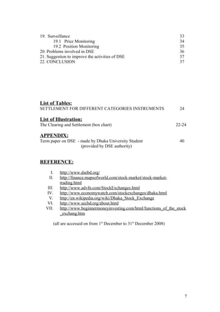 Dhaka Stock Exchange | DOC