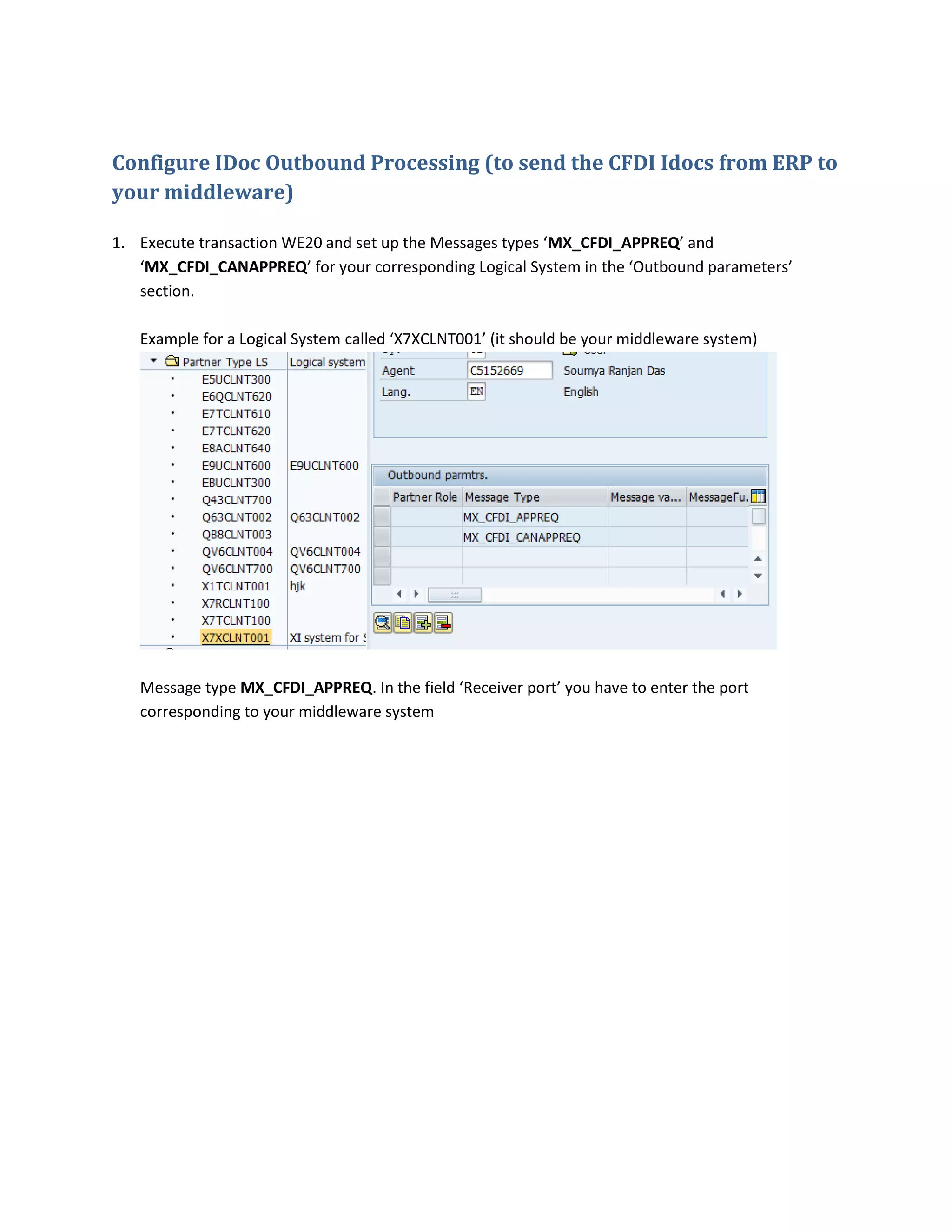 365659939 setup-of-cfdi-outbound-inbound-idocs-in-the-erp-side | PDF