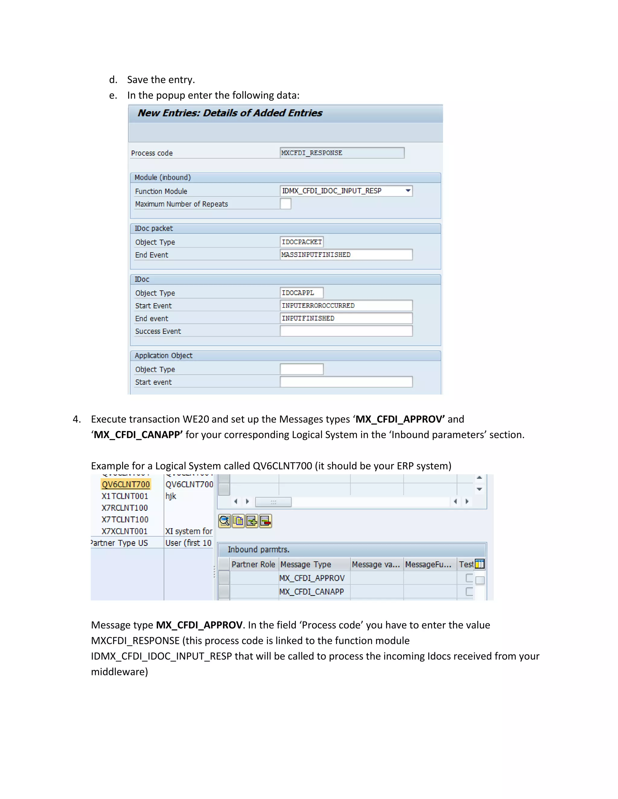 365659939 setup-of-cfdi-outbound-inbound-idocs-in-the-erp-side | PDF