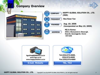 HGS-Company profile .Justin yun | PPT