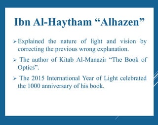 Ibn Al-haytham’s Camera Obscura at the University of | PDF
