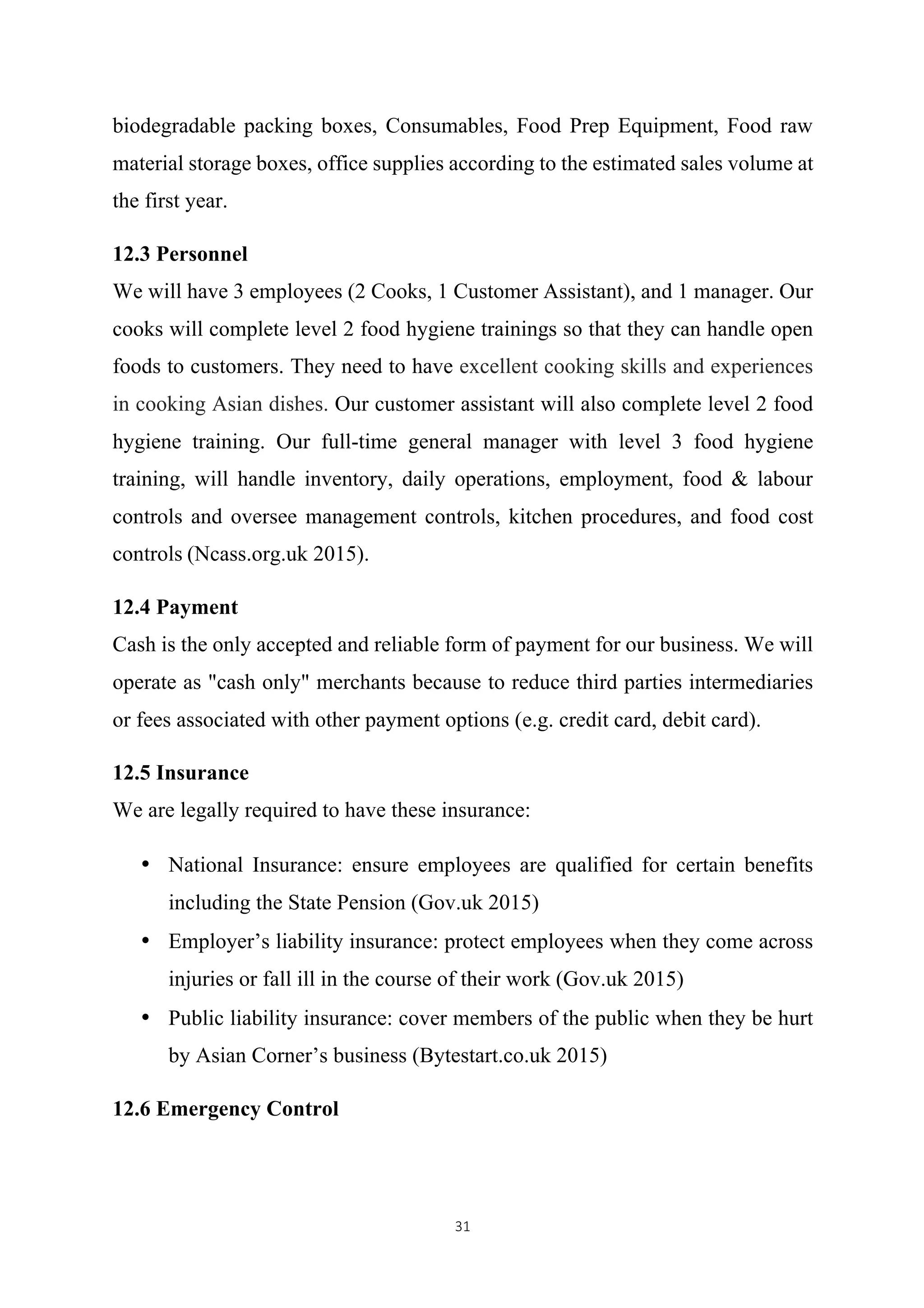 Asian Corner-Asian Street Food Takeaway Business Plan | PDF