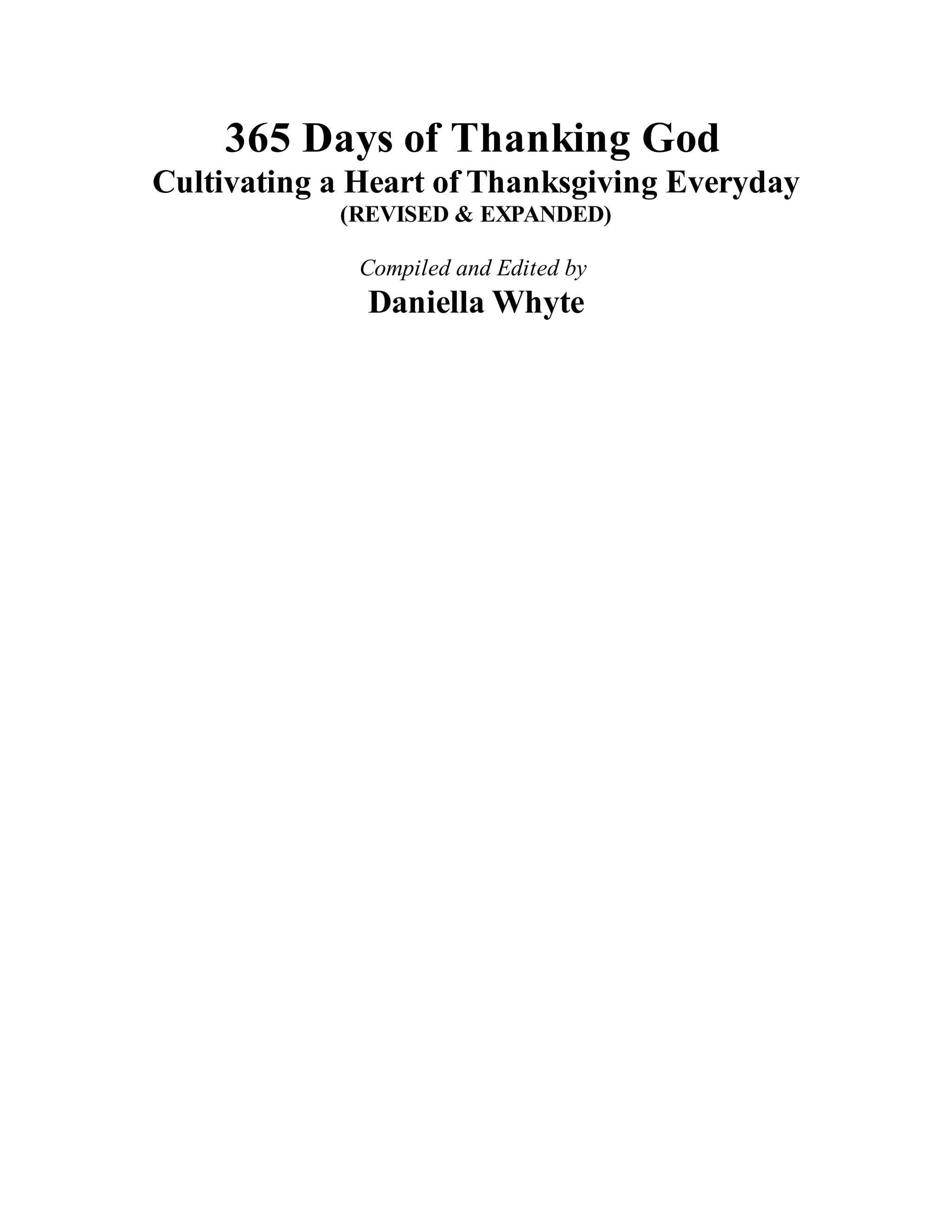 365 Days of Thanking God_ Cultivating a Heart of Thanksgiving Everyday ...