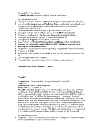 Resume | DOC | Databases | Computer Software and Applications