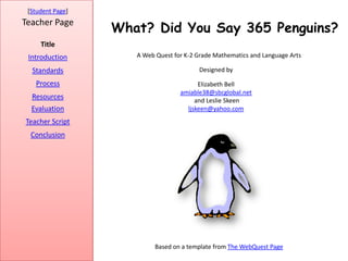 What? Did You Say 365 Penguins? | PPTX