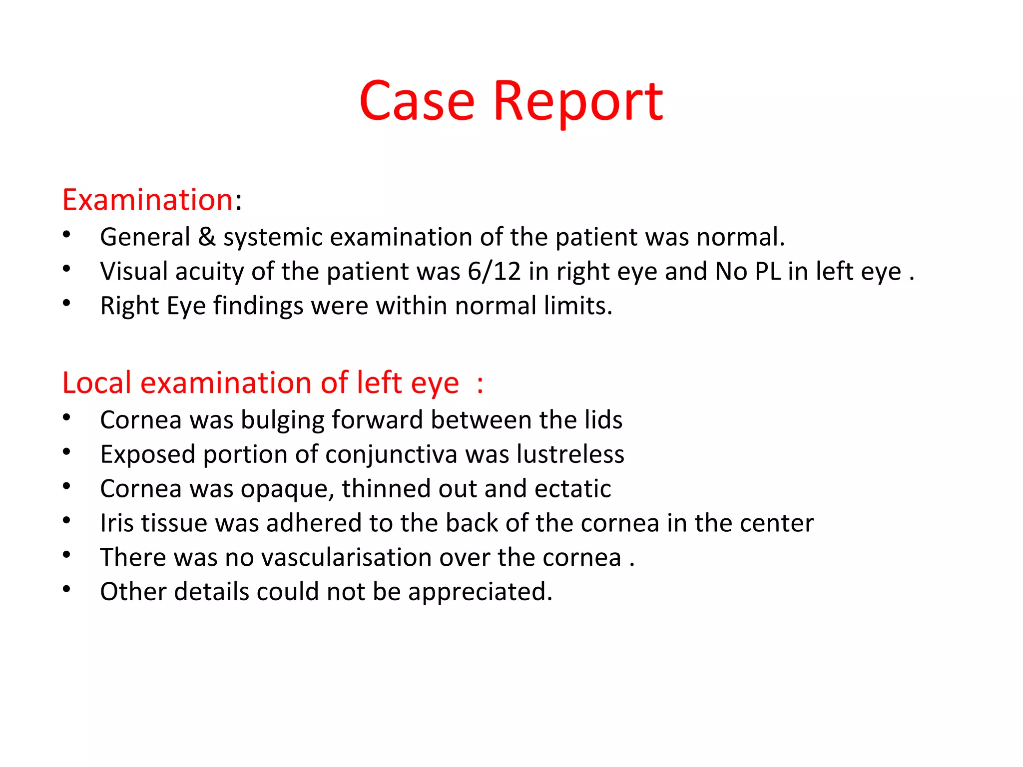 Cosmetic Correction Of Anterior Staphyloma | PPT