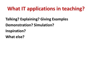 366 training ftu lectures - 20 it applications | PPTX