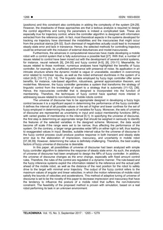 Improving Posture Accuracy of Non-Holonomic Mobile Robot System with Variable Universe of ...